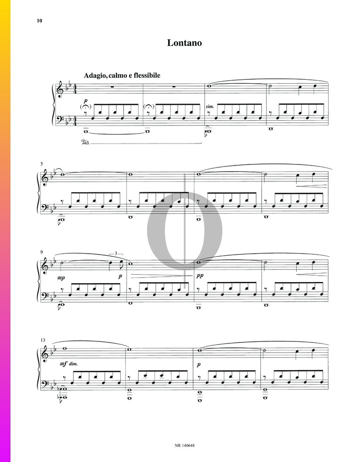 Lontano (Ludovico Einaudi) Piano Sheet Music - OKTAV