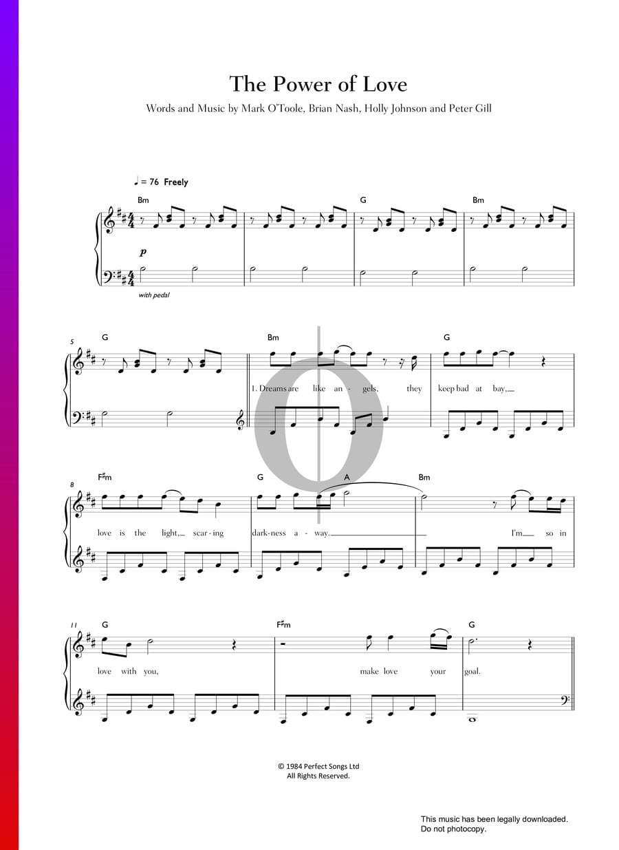 The Power of Love (Gabrielle Aplin) Piano Sheet Music - OKTAV