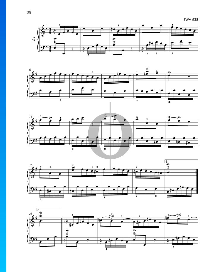 6 Little Preludes: No. 6 Prelude in E Minor, BWV 938 (Johann Sebastian ...