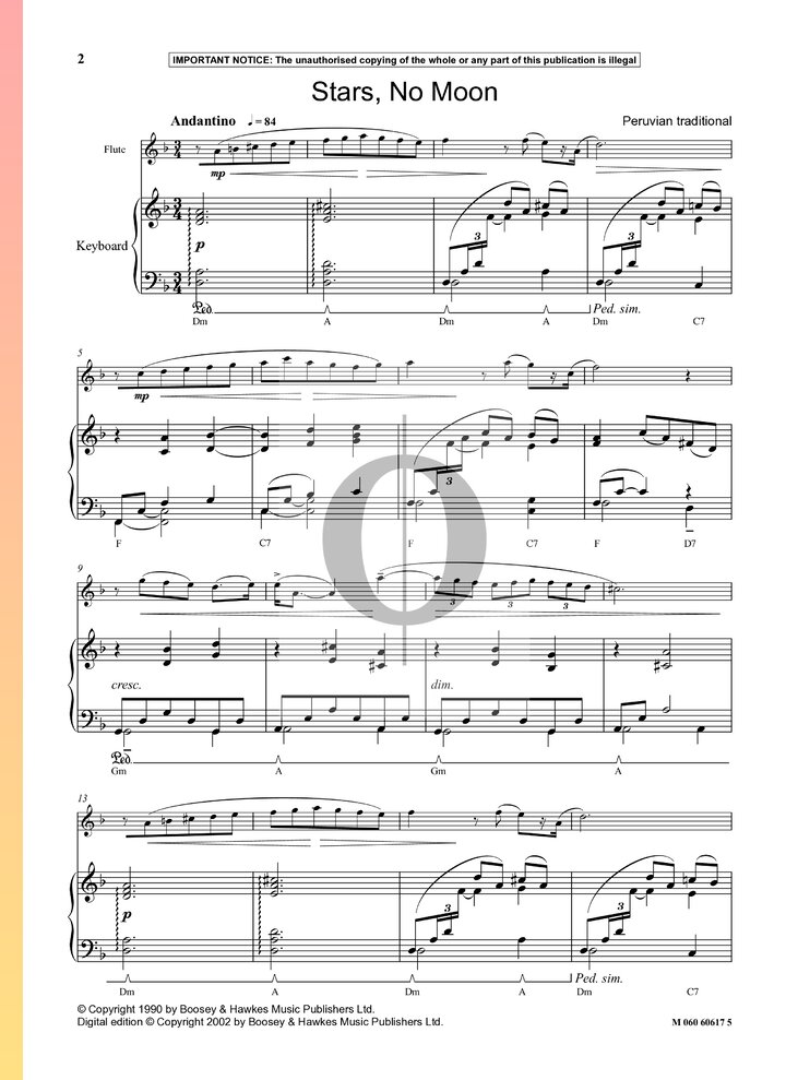 Stars, No Moon (Anonymous) Piano Sheet Music - OKTAV