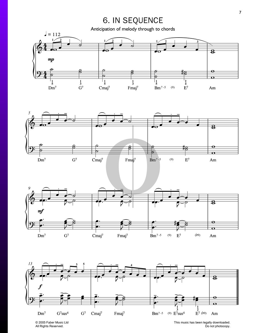 In Sequence (John Kember) Piano Sheet Music - OKTAV