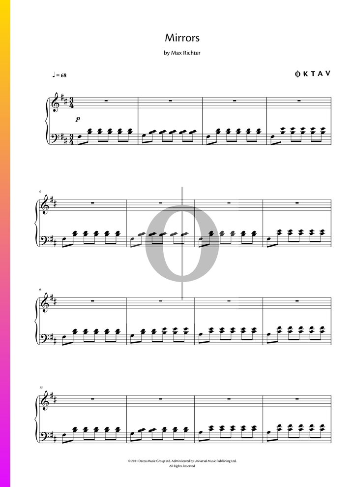Mirrors (Max Richter) Piano Sheet Music - OKTAV