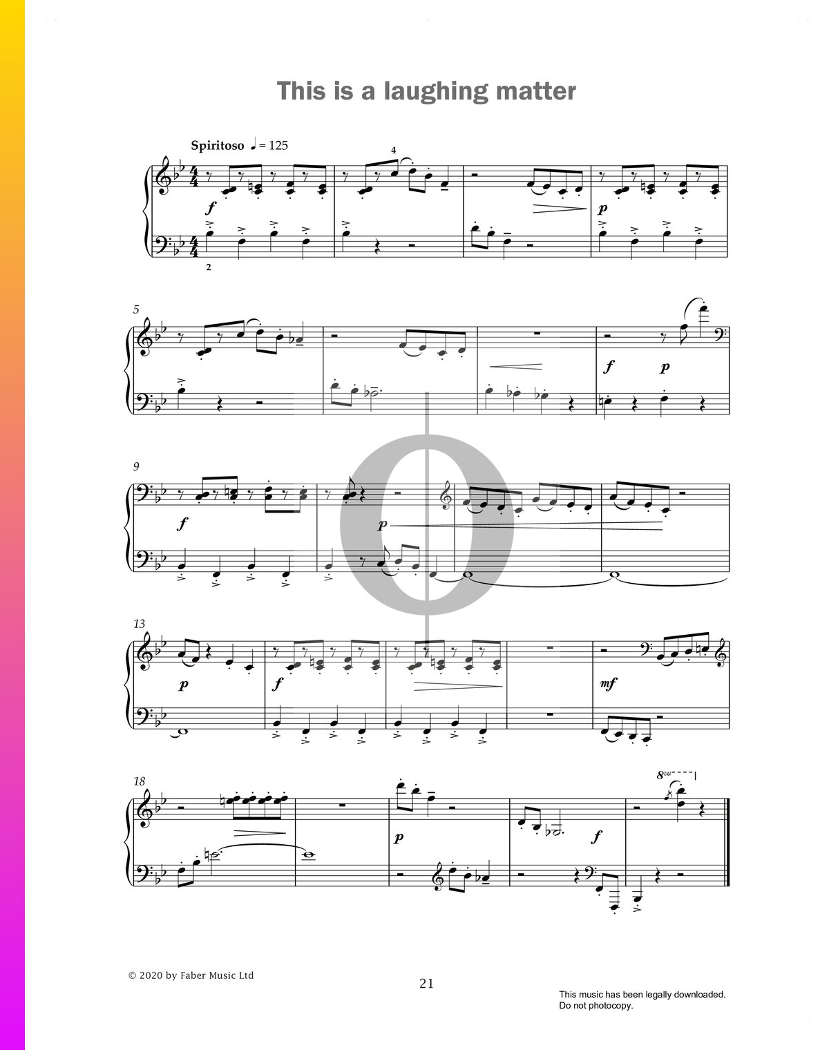 This Is A Laughing Matter (Paul Harris) Piano Sheet Music - OKTAV