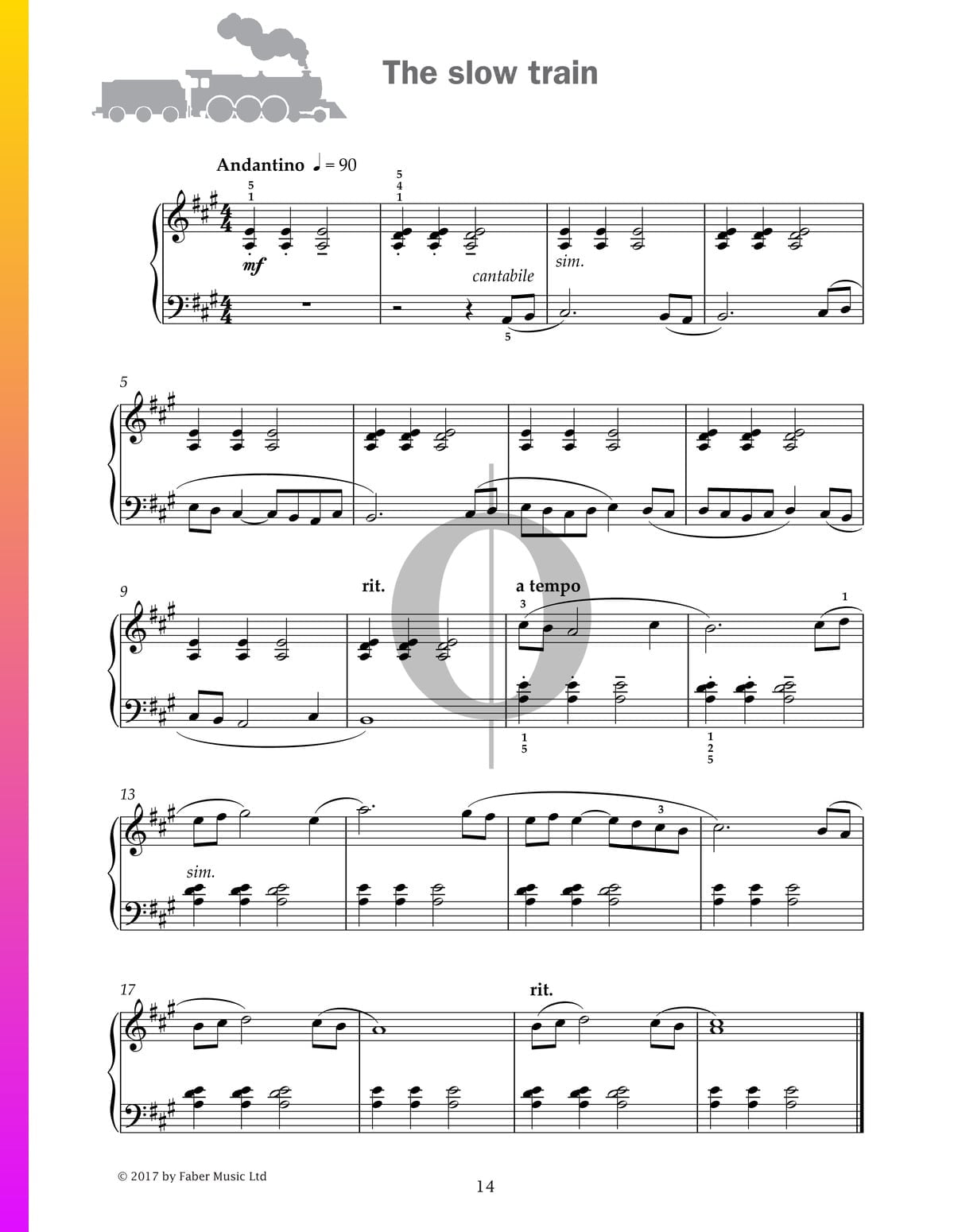 The slow train (Paul Harris) Piano Sheet Music - OKTAV