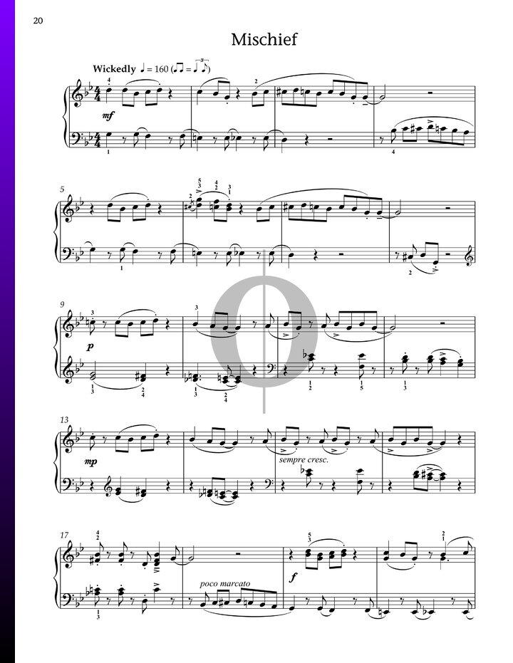 Mischief (Elissa Milne) Piano Sheet Music - OKTAV