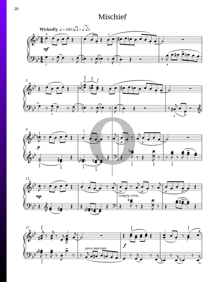 Mischief (Elissa Milne) Piano Sheet Music - OKTAV