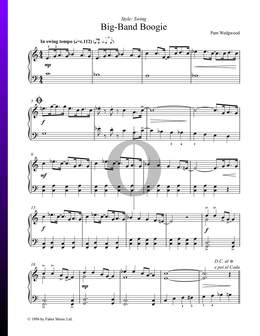 Big-Band Boogie (Pam Wedgwood) Piano Sheet Music - OKTAV