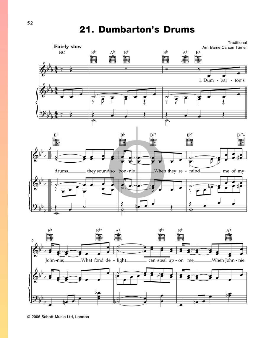 Dumbarton’s Drums (Anonymous) Piano Sheet Music - OKTAV