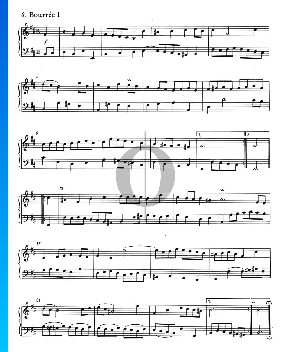 French Overture, BWV 831: 8/9. Bourree I and II (Johann Sebastian Bach ...