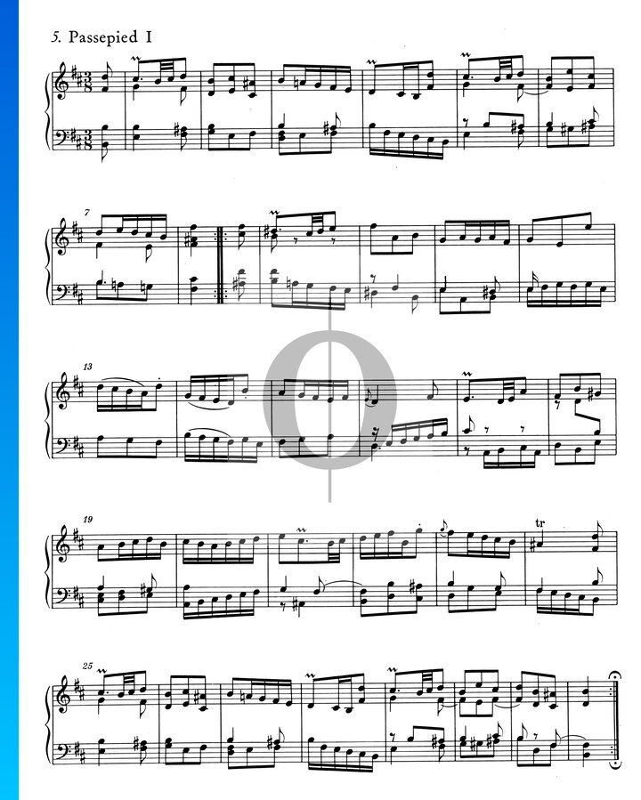 French Overture, BWV 831: 5/6. Passepied I and II (Johann Sebastian ...