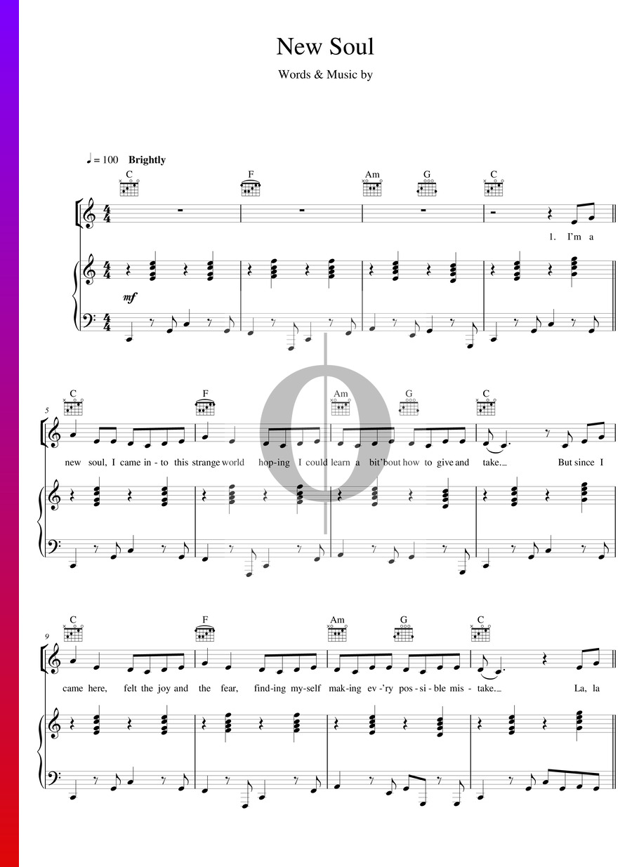 New Soul (Yael Naim) Piano Sheet Music - OKTAV