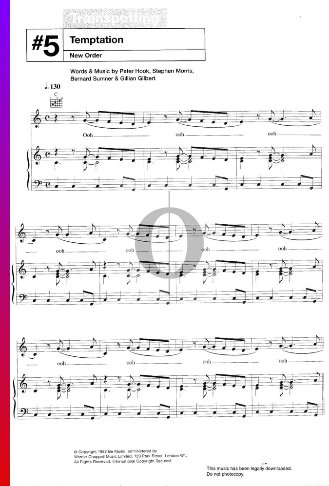 New Order Sheet Music Downloads (PDF) & Subscription - OKTAV