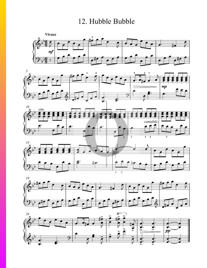 Hubble Bubble (Pam Wedgwood) Piano Sheet Music - OKTAV