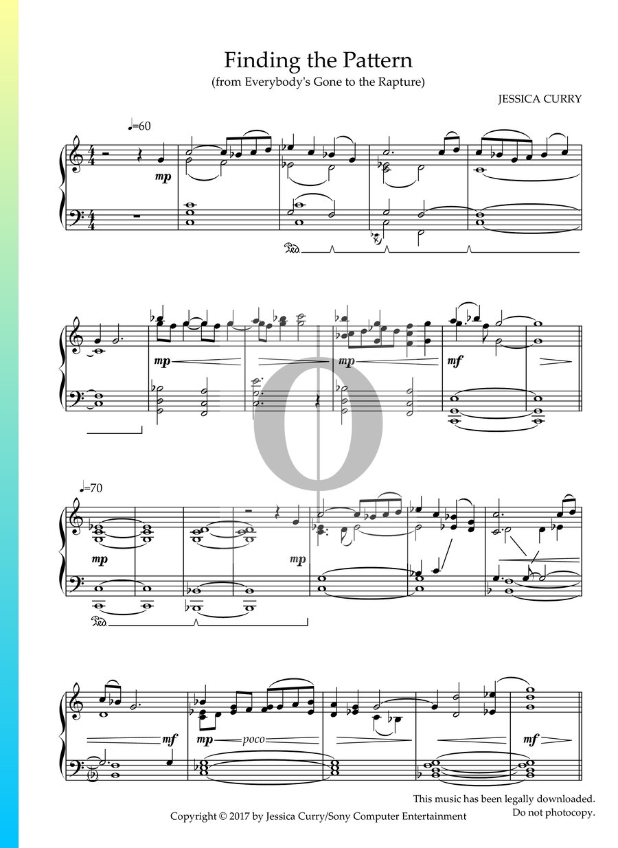 Finding The Pattern (Jessica Curry) Piano Sheet Music - OKTAV