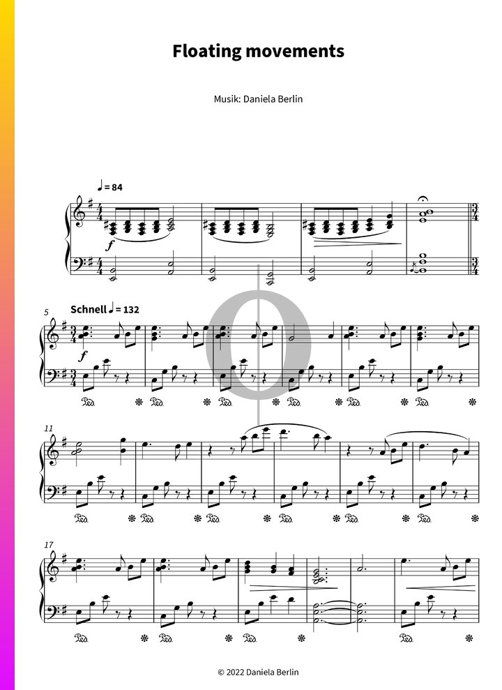 Floating movements (Daniela Berlin) Piano Sheet Music - OKTAV