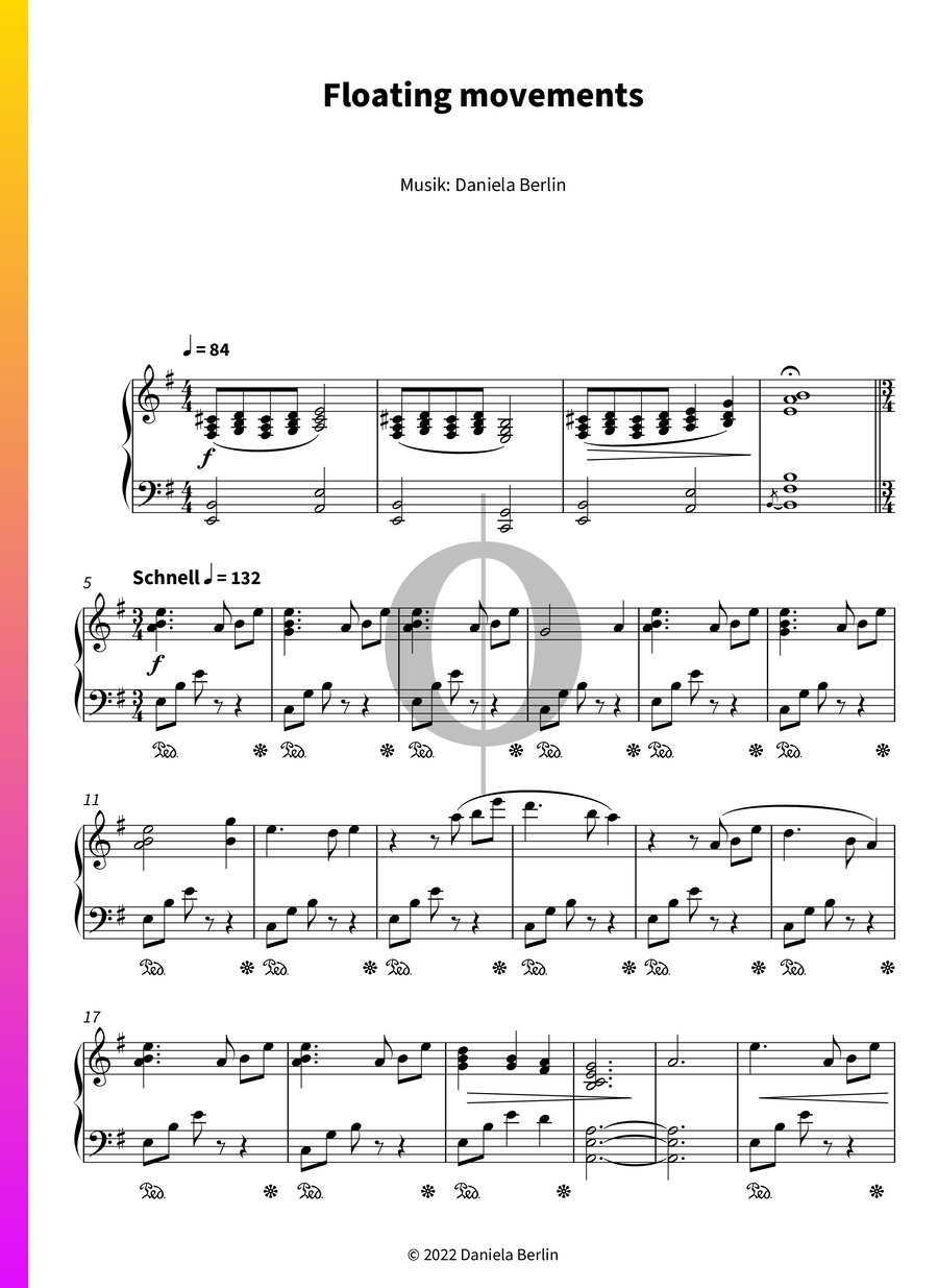 Floating movements (Daniela Berlin) Piano Sheet Music - OKTAV
