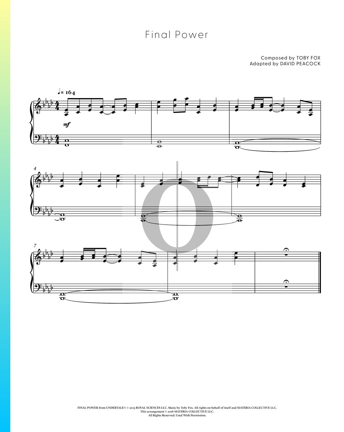 Final Power (Toby Fox) Piano Sheet Music - OKTAV