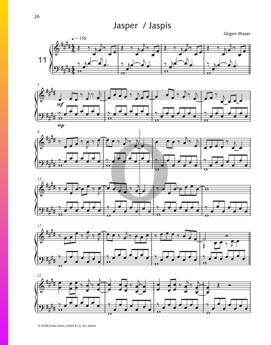 Jasper Sheet Music (Piano Solo) | PDF Download - OKTAV