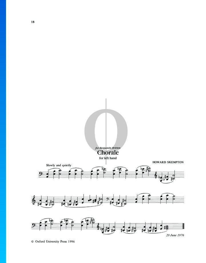 Chorale (Howard Skempton) Piano Sheet Music - OKTAV