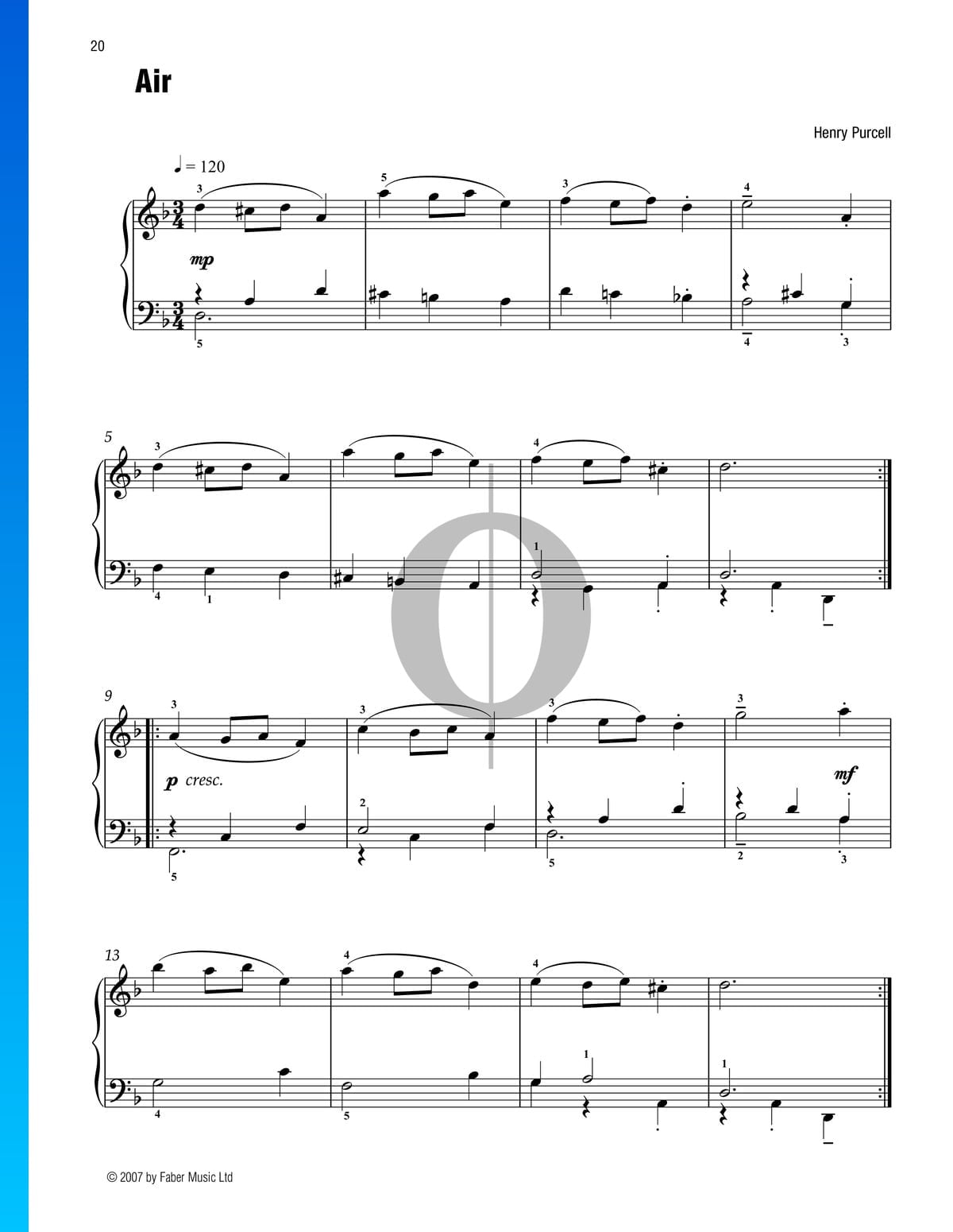 Air (Henry Purcell) Piano Sheet Music - OKTAV