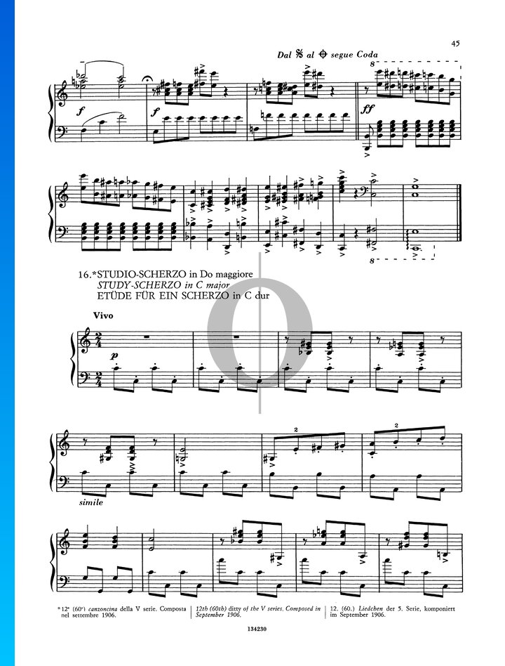Little Songs, Series 5: No. 12 Study-Scherzo (Sergei Prokofiev) Piano ...