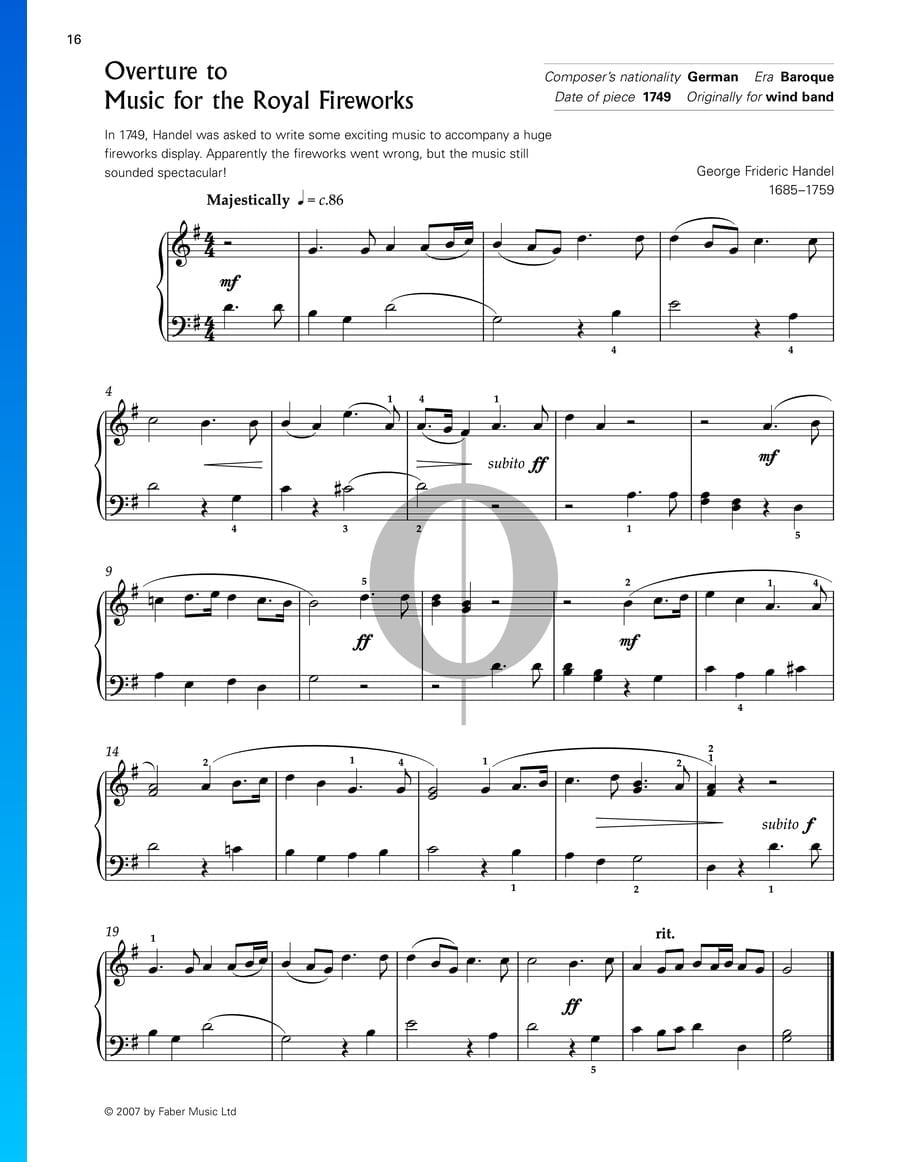 Music for The Royal Fireworks, HWV 351: Overture (Georg Friedrich ...