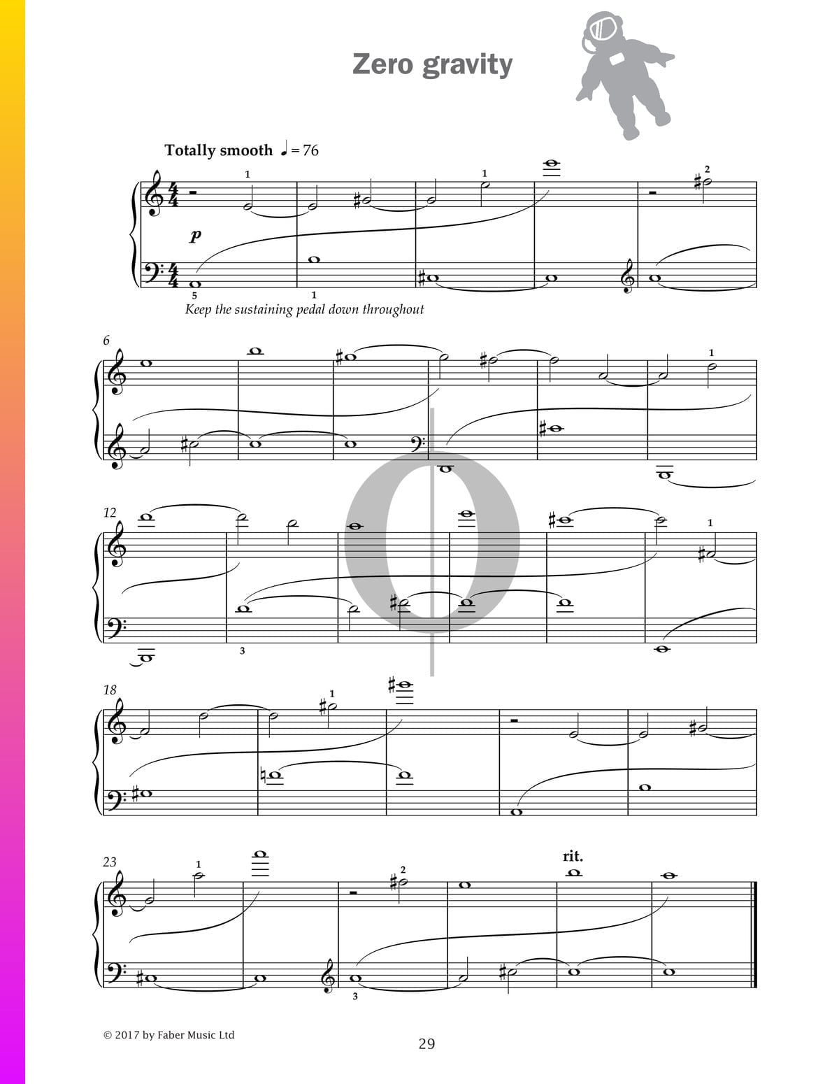 Zero gravity Sheet Music (Piano Solo) - OKTAV