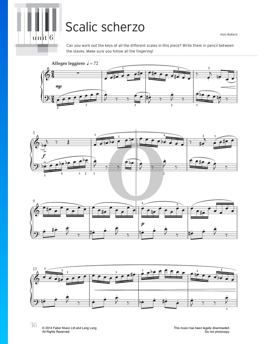 Scalic Scherzo (Alan Bullard) Piano Sheet Music - OKTAV