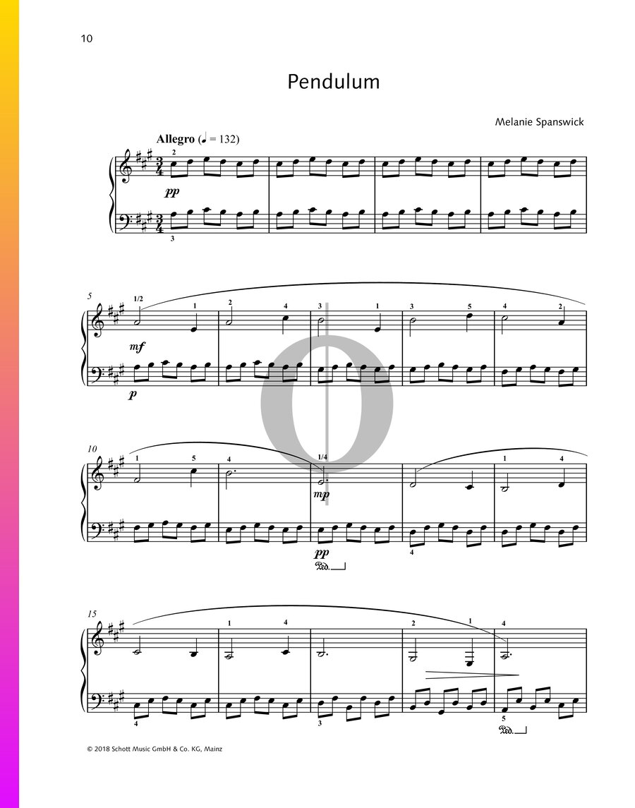 Pendulum (Melanie Spanswick) Piano Sheet Music - OKTAV