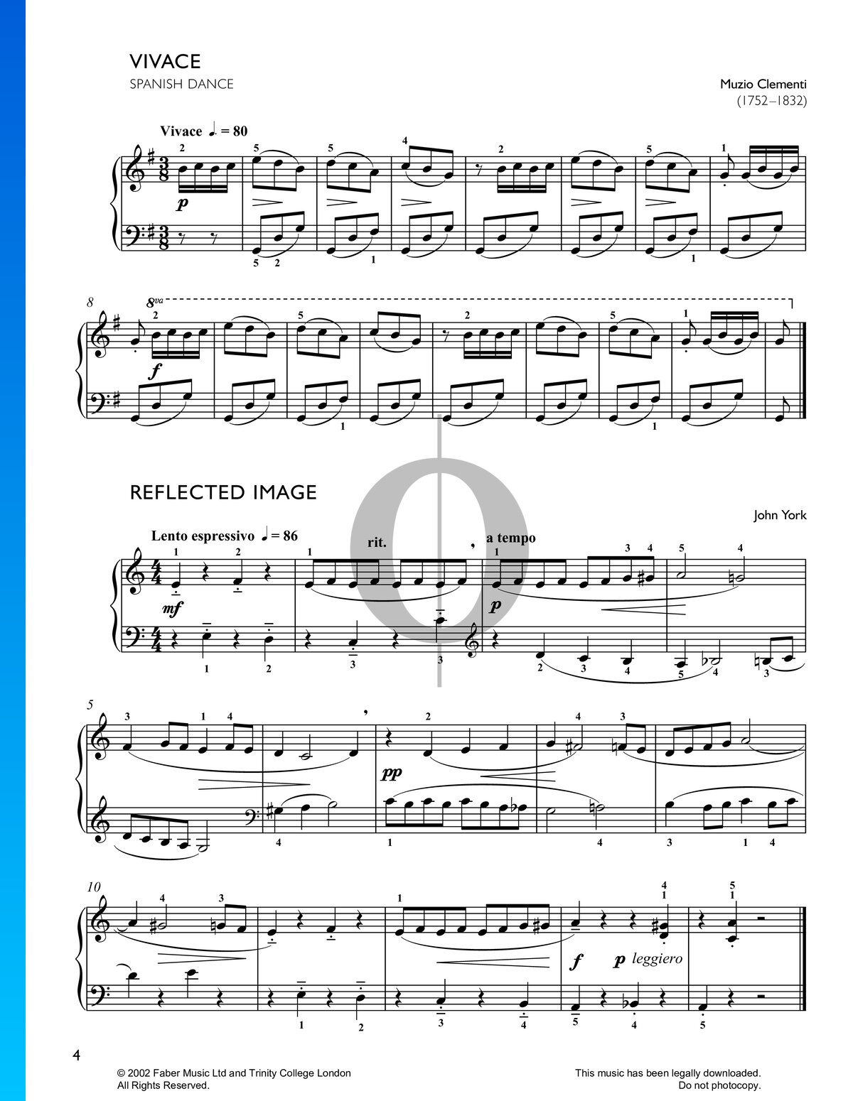 Reflected Image (John York) Piano Sheet Music - OKTAV