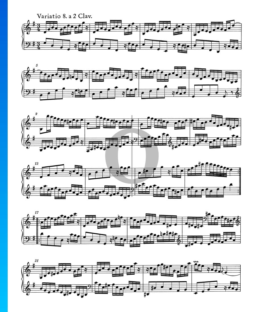 Goldberg Variations, BWV 988: Variatio 8. a 2 Clav. (Johann Sebastian ...