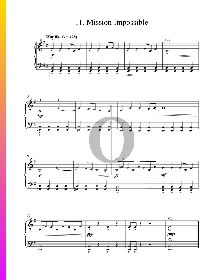 Mission Impossible (Pam Wedgwood) Piano Sheet Music - OKTAV Mission Impossible (Pam Wedgwood) Piano Sheet Music - OKTAV