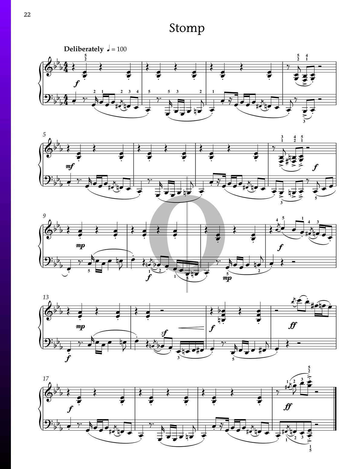 Stomp (Elissa Milne) Piano Sheet Music - OKTAV