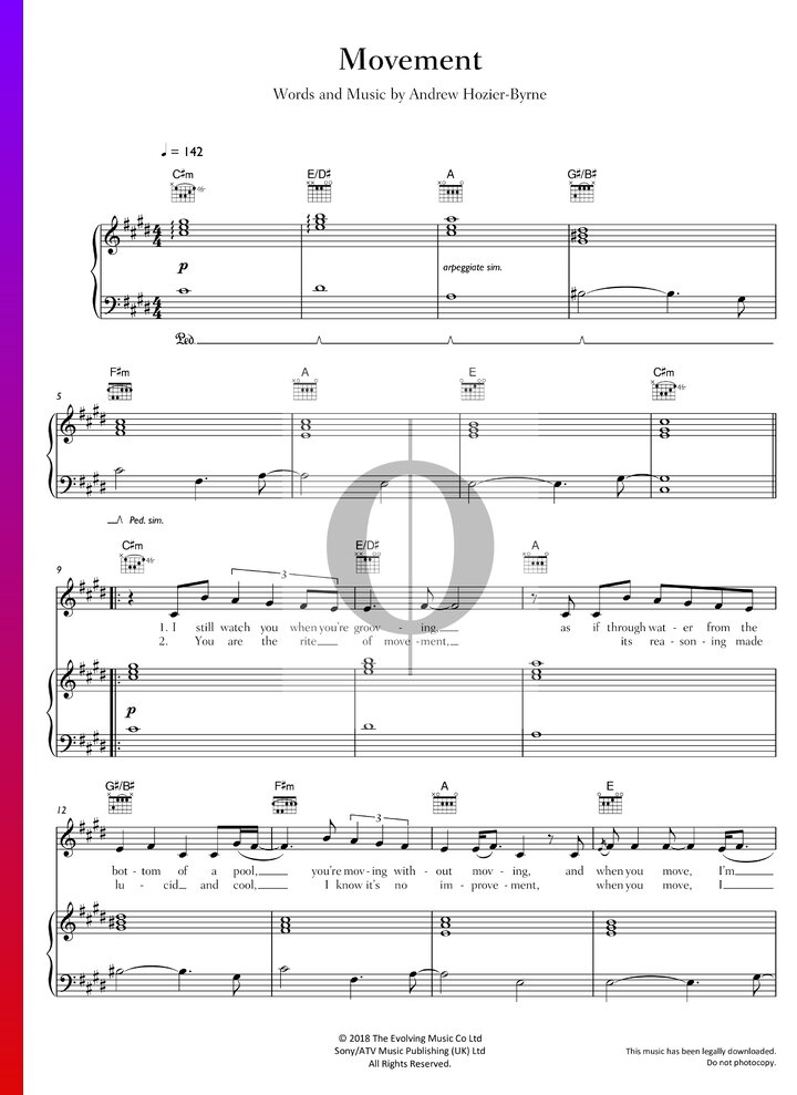 Movement (Hozier) Piano Sheet Music - OKTAV