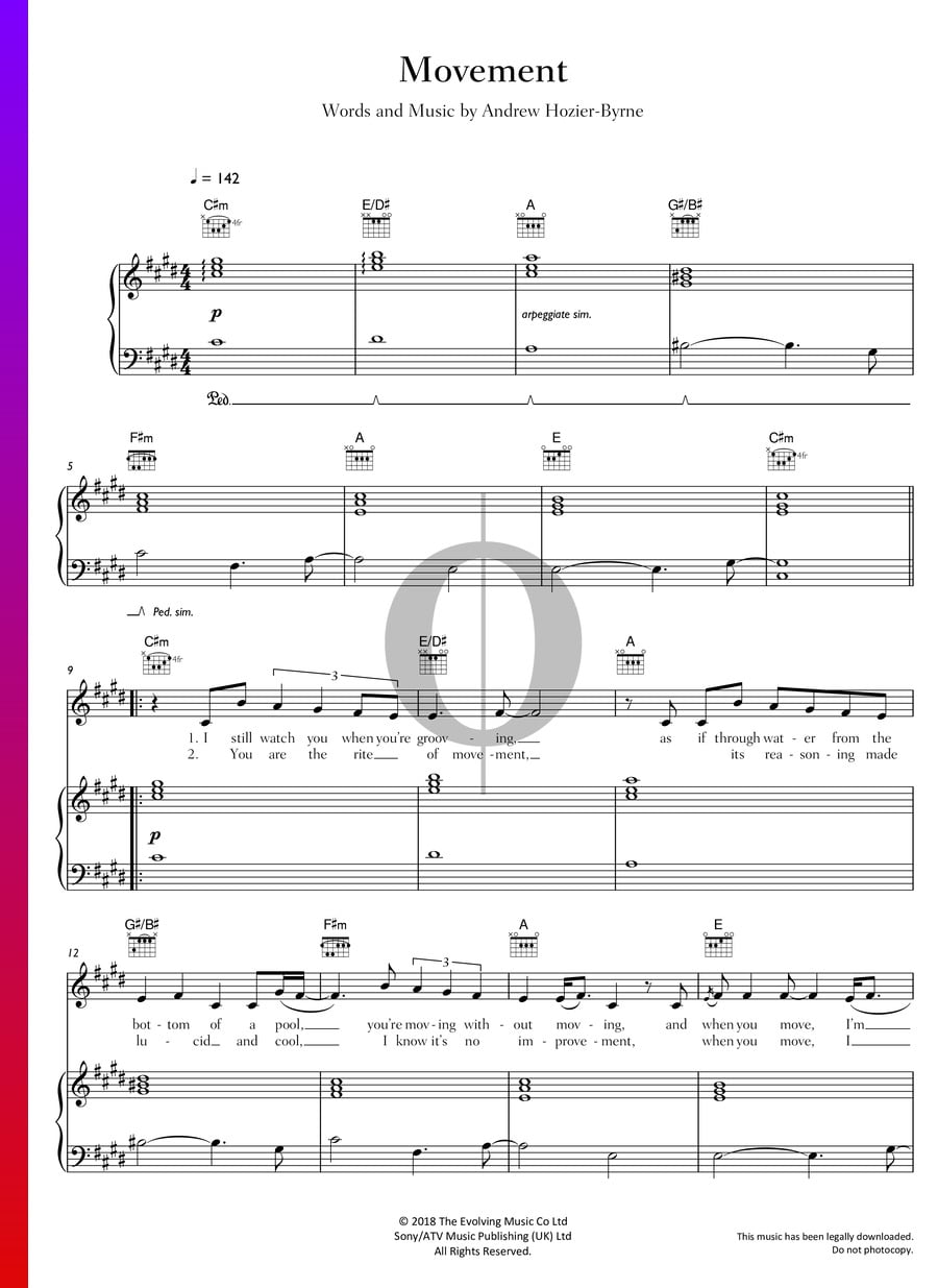 Movement (Hozier) Piano Sheet Music - OKTAV