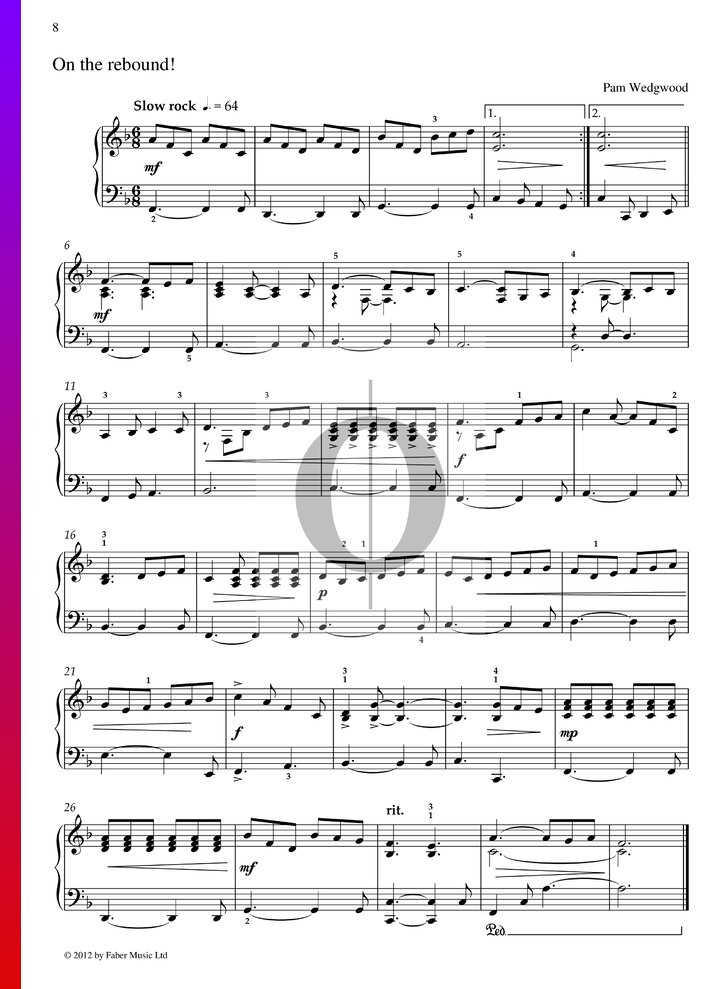 On the rebound! (Pam Wedgwood) Piano Sheet Music - OKTAV