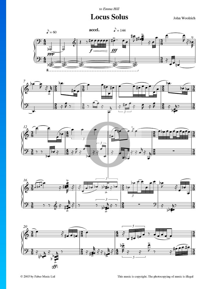 Locus Solus (John Woolrich) Piano Sheet Music - OKTAV