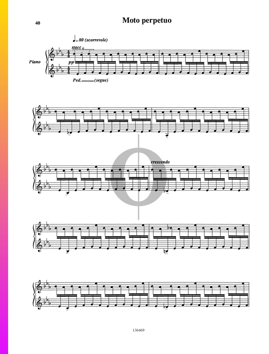 Moto Perpetuo (Ludovico Einaudi) Piano Sheet Music - OKTAV