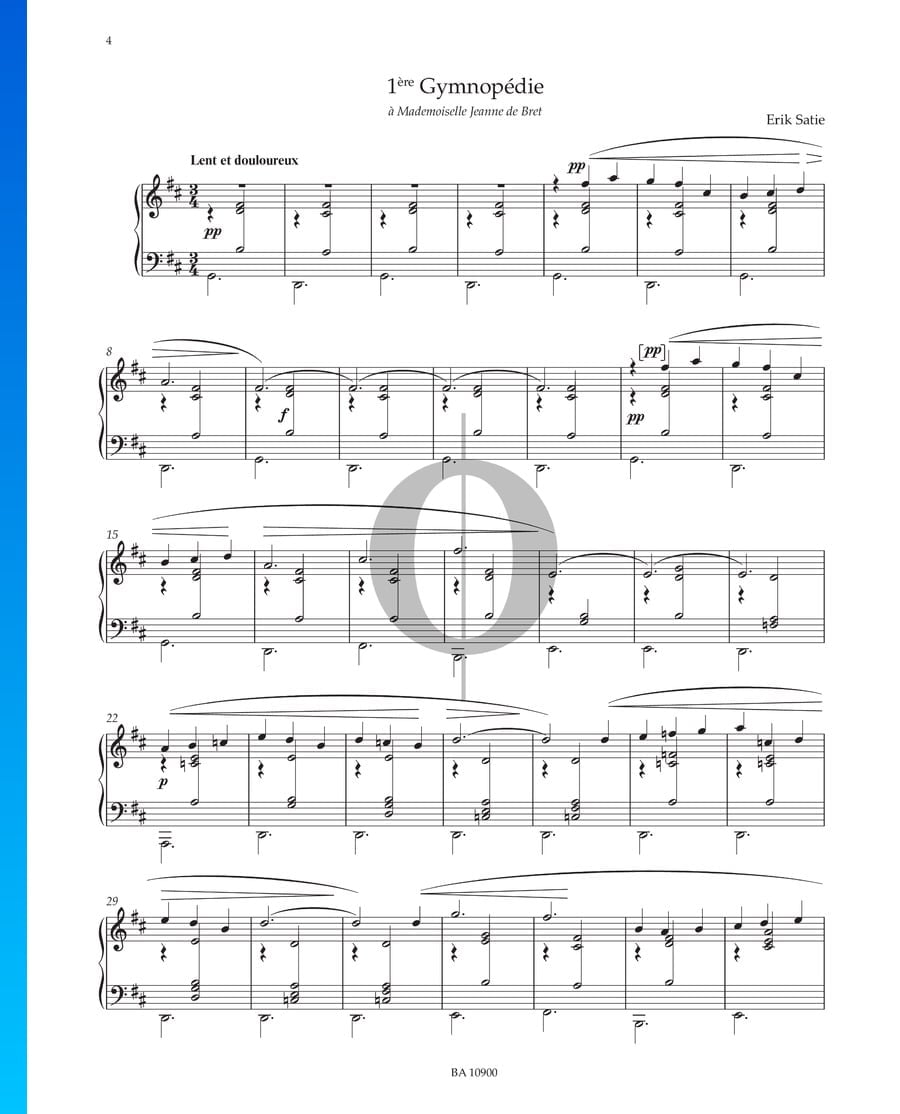 Gymnopédie No. 1 Sheet Music (Piano Solo) - PDF Download & Streaming ...