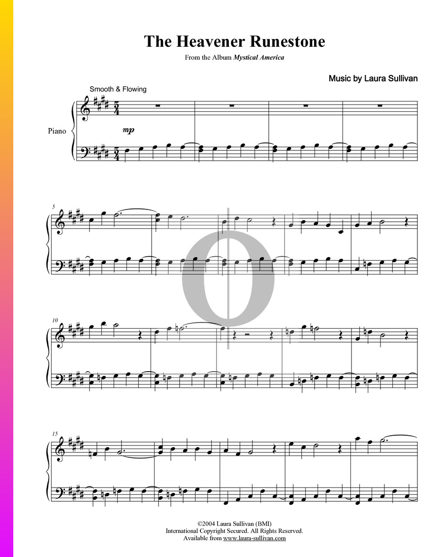 The Heavener Runestone (Laura Sullivan) Piano Sheet Music - OKTAV