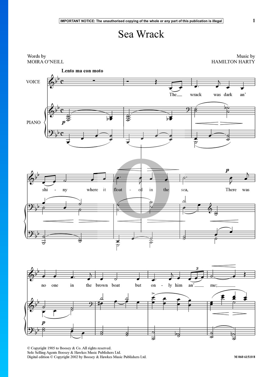 Sea Wrack (Hamilton Harty) Piano Sheet Music - OKTAV