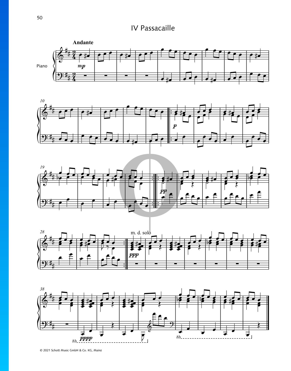 Passacaille (Martin Stadtfeld) Piano Sheet Music - OKTAV