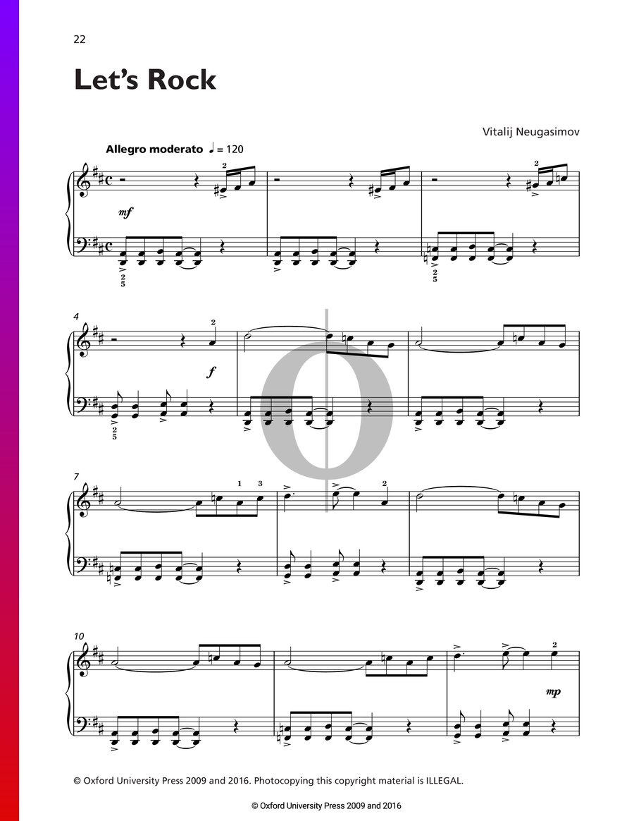 Let’s Rock (Vitalij Neugasimov) Piano Sheet Music - OKTAV
