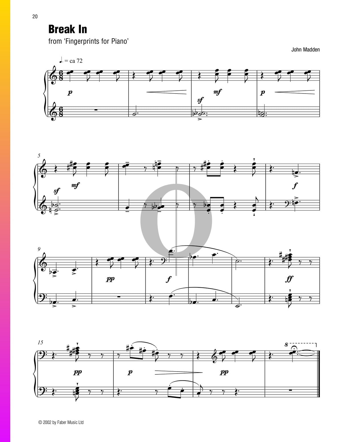 Break In (John Madden) Piano Sheet Music - OKTAV