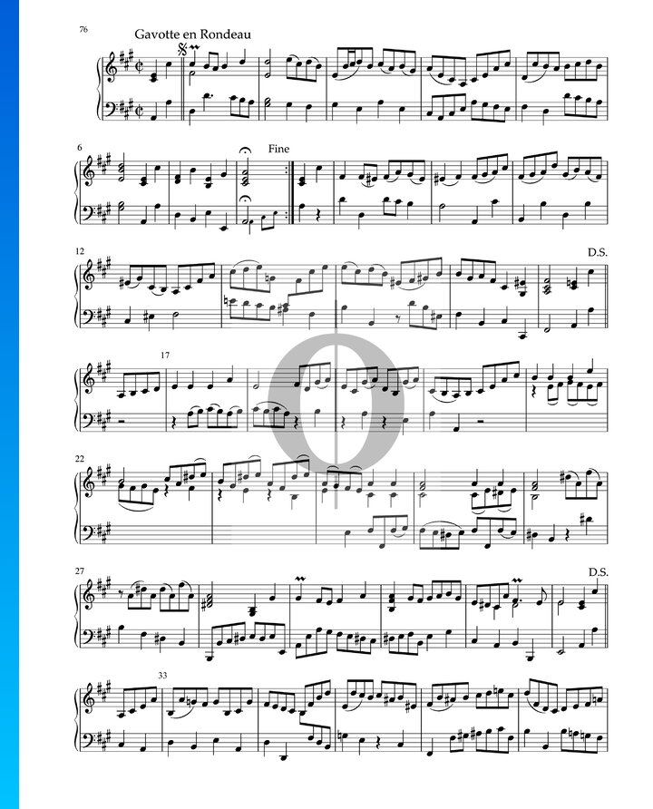 Partita in A Major, BWV 1006: 3. Gavotte en Rondeau (Johann Sebastian ...