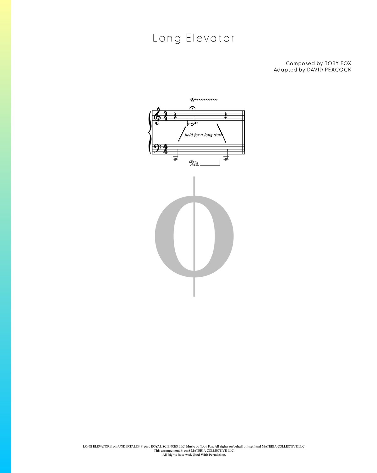 Long Elevator Sheet Music (Piano Solo) - OKTAV