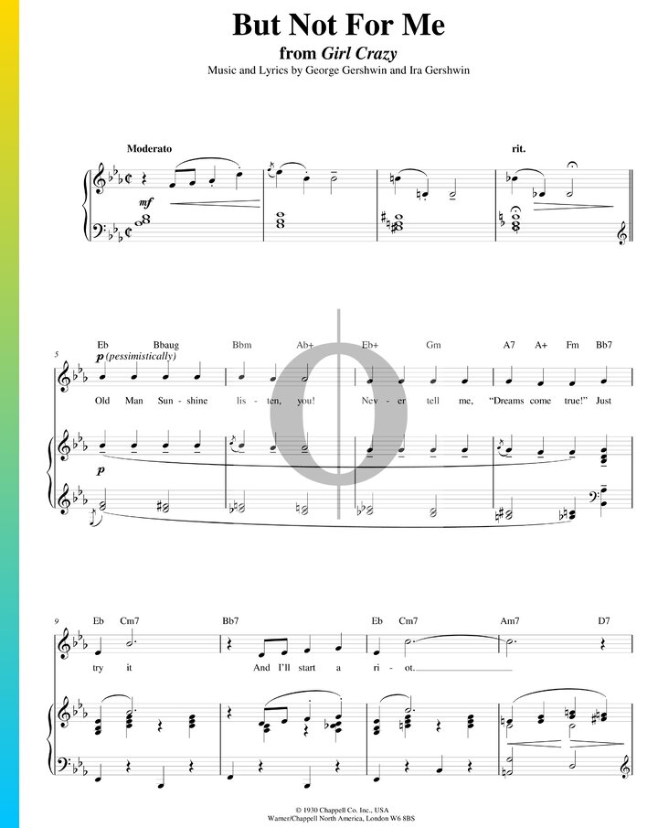But Not For Me (George Gershwin) Piano Sheet Music - OKTAV