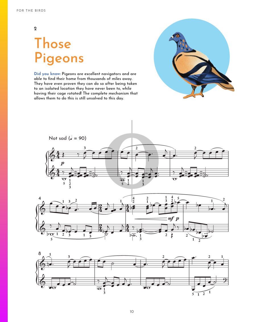 Those Pigeons (Kai Ono) Piano Sheet Music - OKTAV
