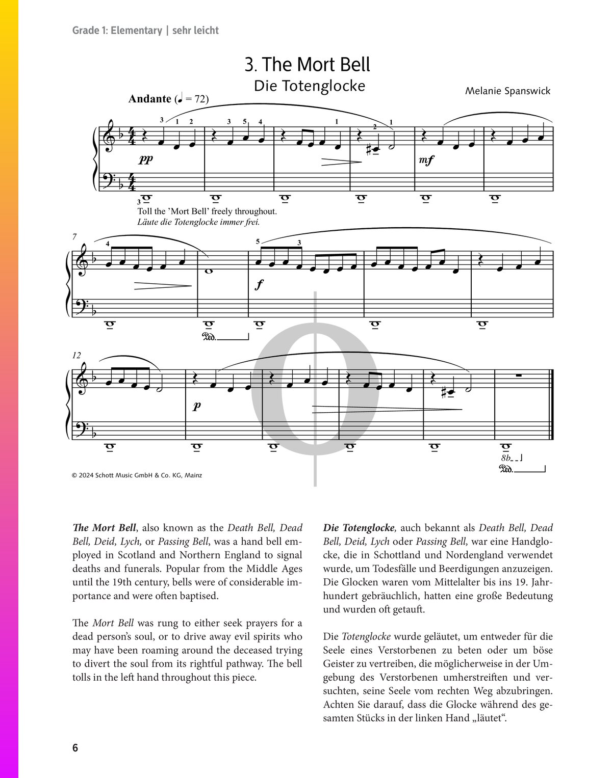 The Mort Bell (Melanie Spanswick) Piano Sheet Music - OKTAV