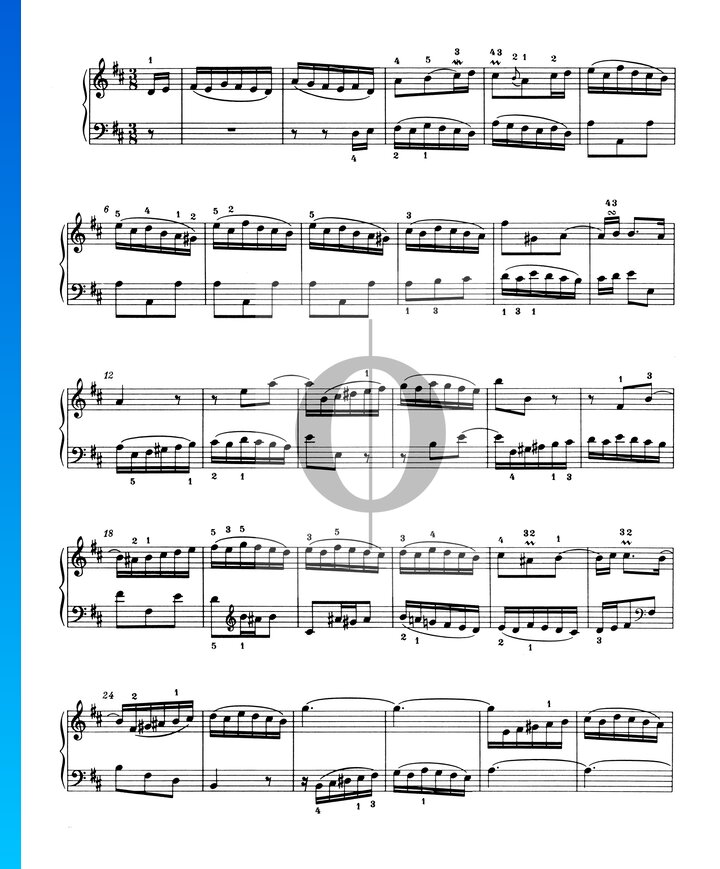 Invention 3, BWV 774 (Johann Sebastian Bach) Piano Sheet Music - OKTAV